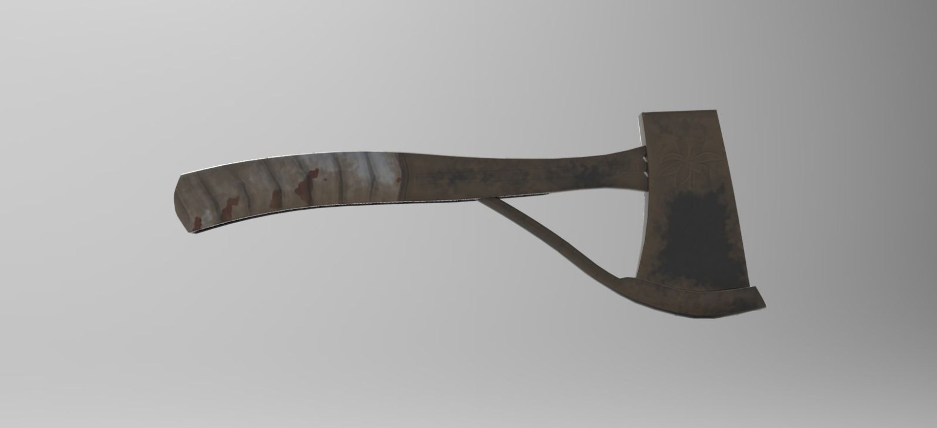 antique axe 3d obj