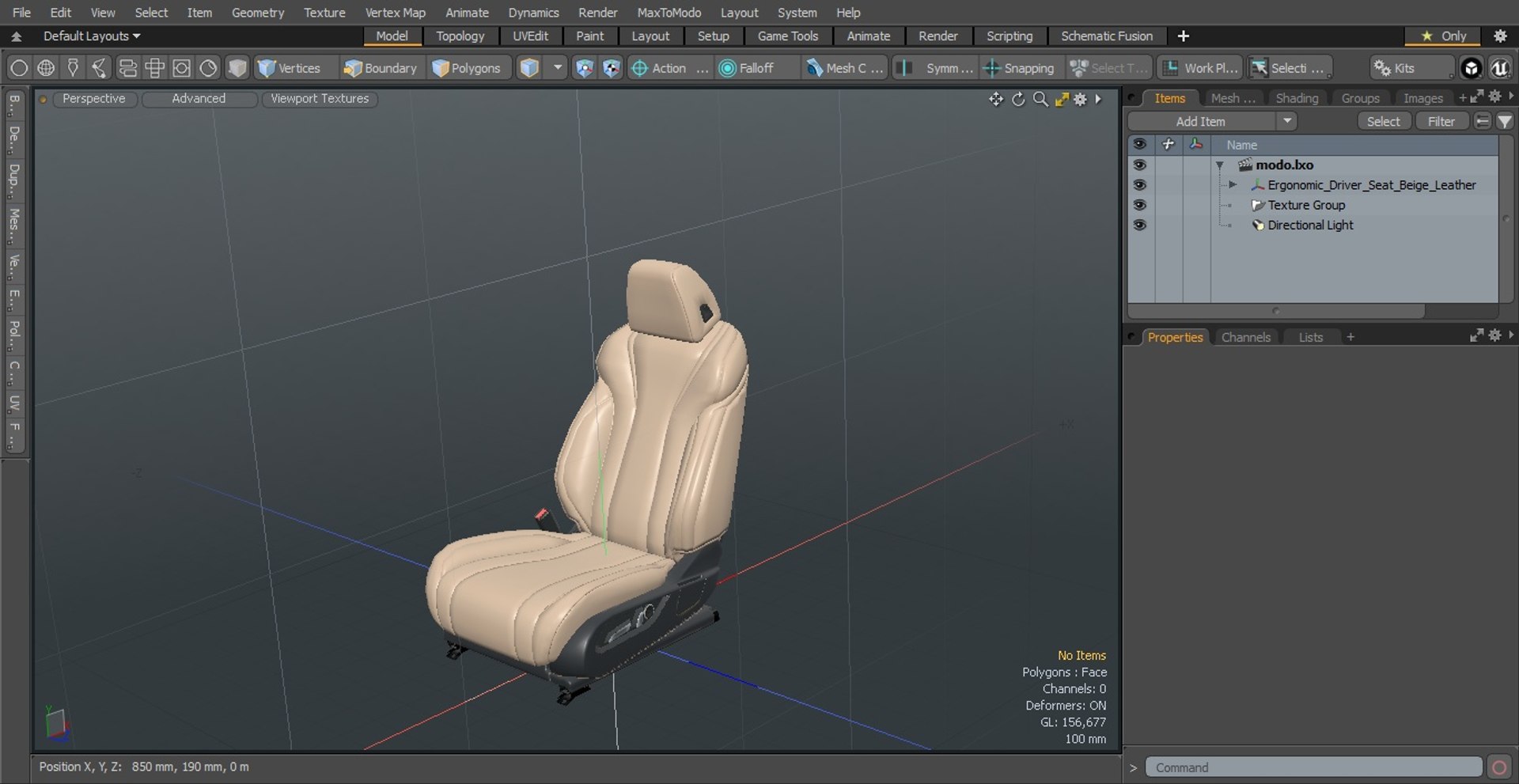 3D Model Ergonomic Driver Seat Beige Leather - TurboSquid 2163421