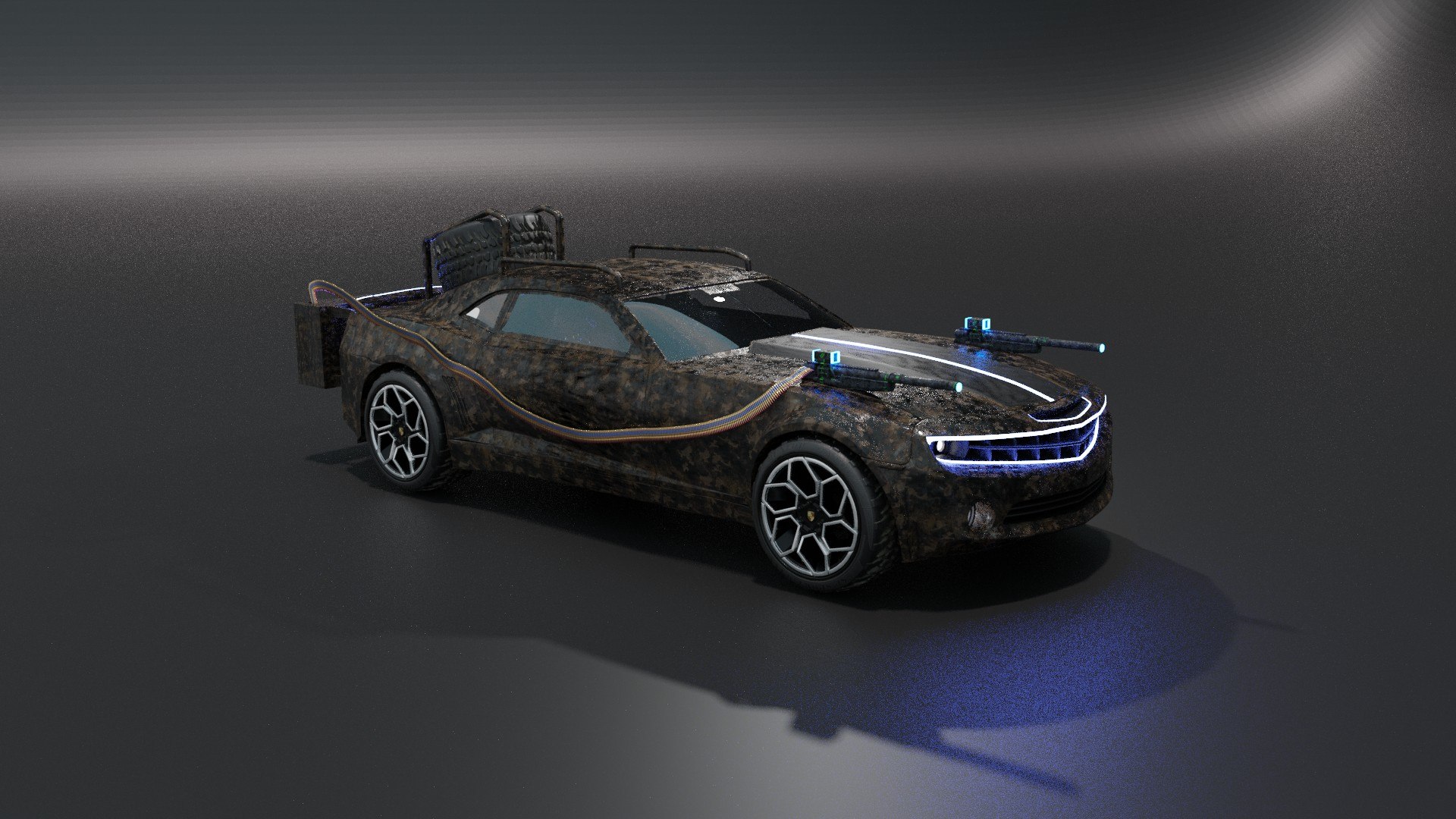 Sci-fi Sports Car Game-ready PBR 3D - TurboSquid 2419245