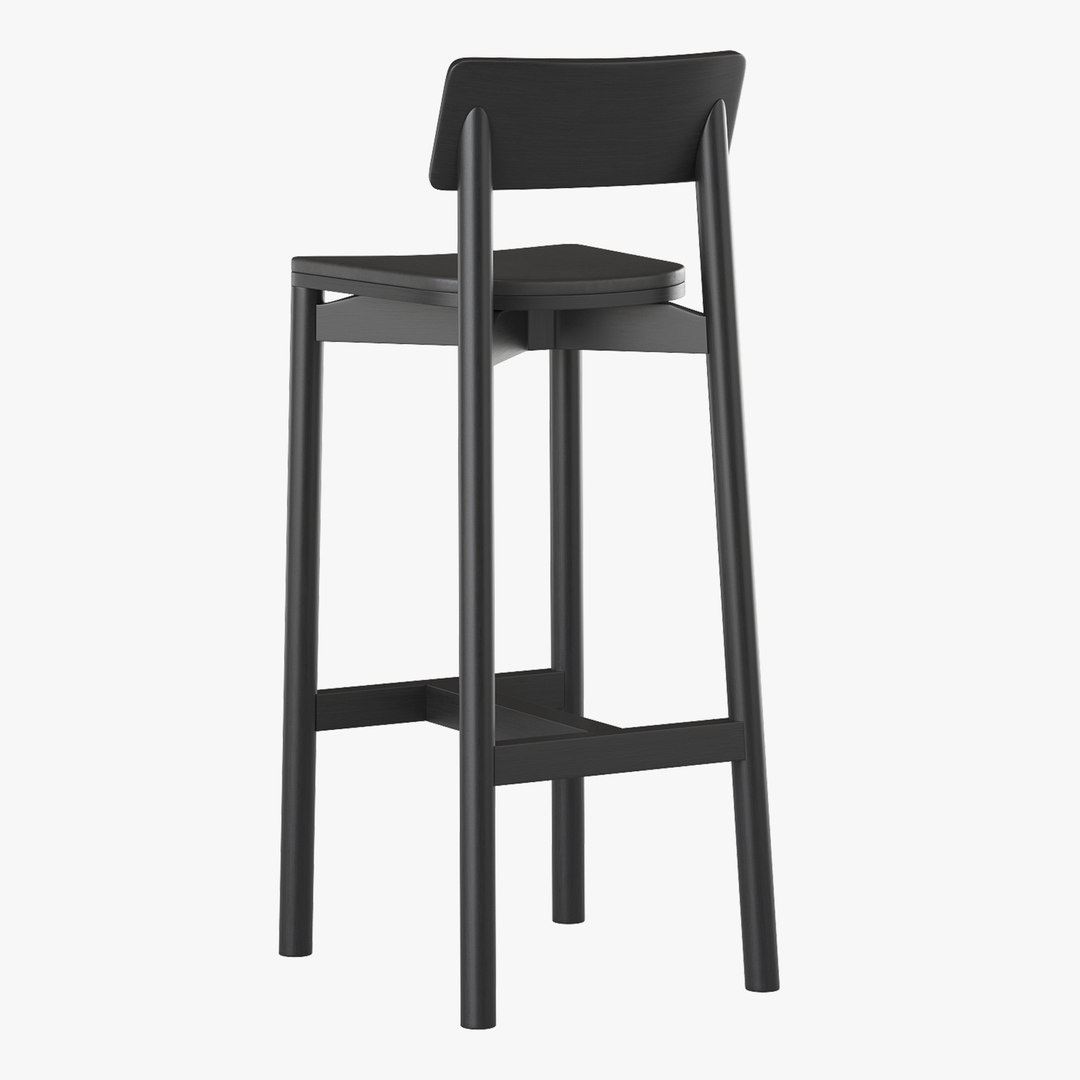 3D Andi Wooden Bar Stool Model - TurboSquid 2209849