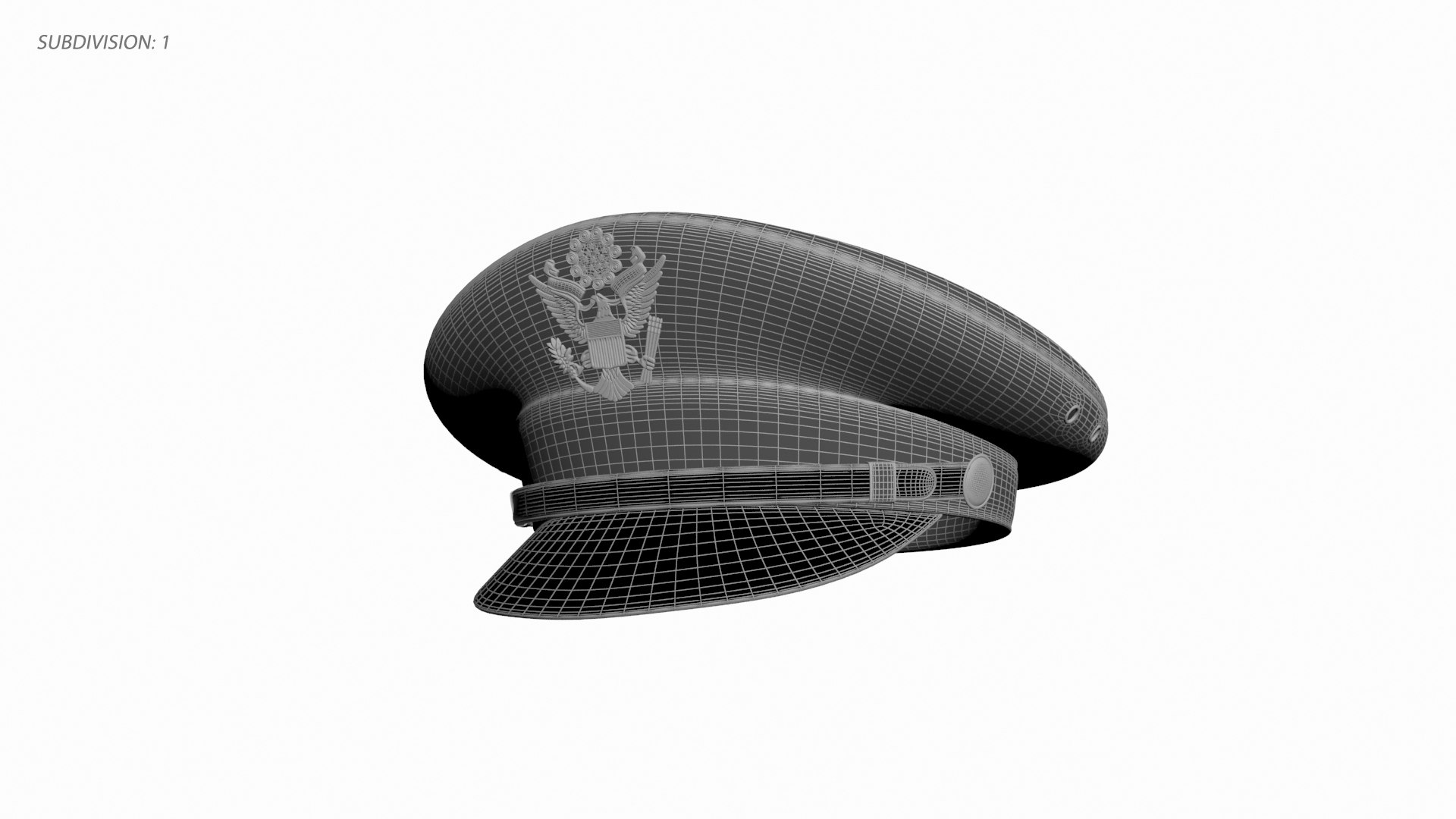 US Army Officer Cap 3D - TurboSquid 1775447