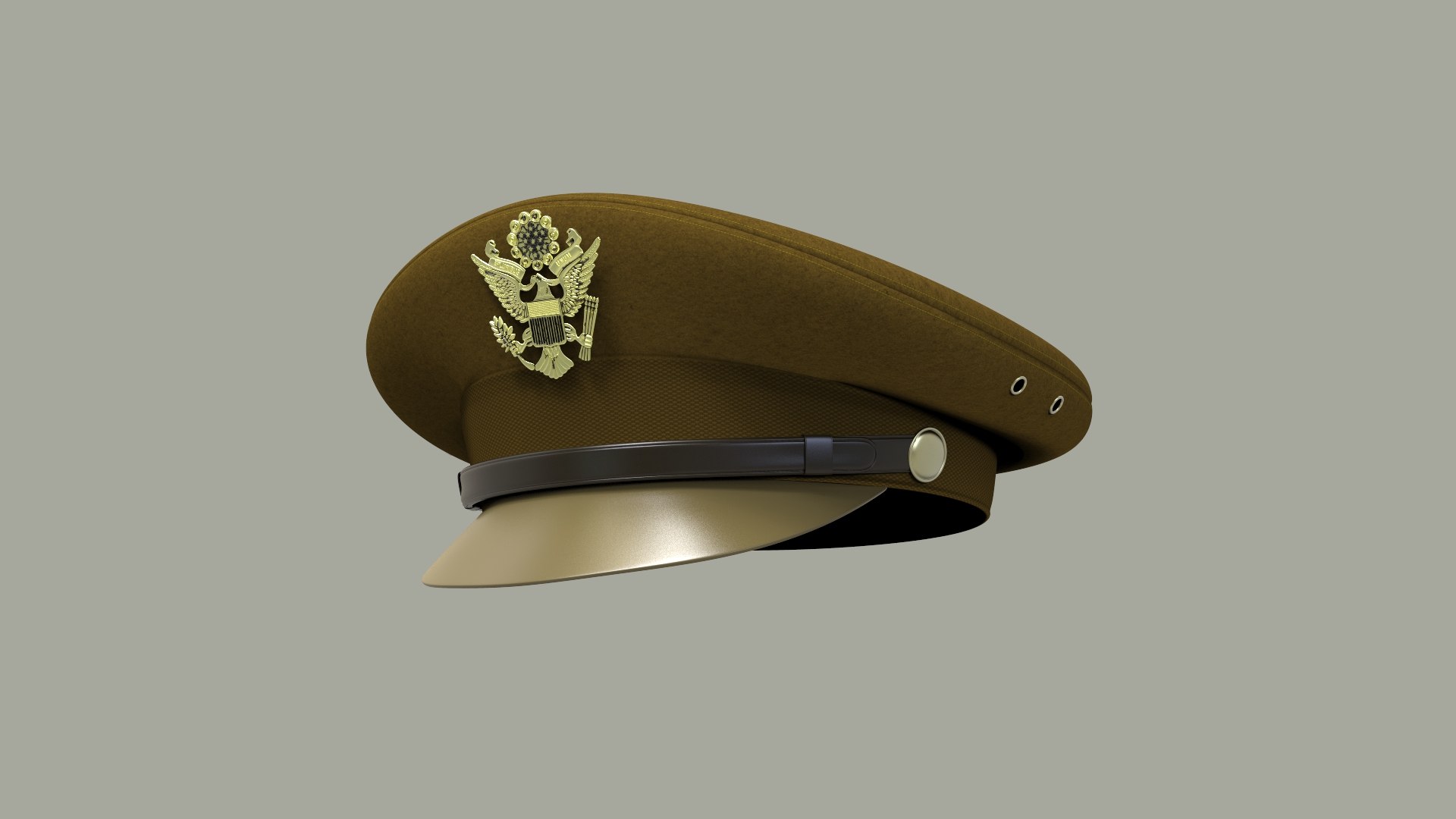 US Army Officer Cap 3D - TurboSquid 1775447