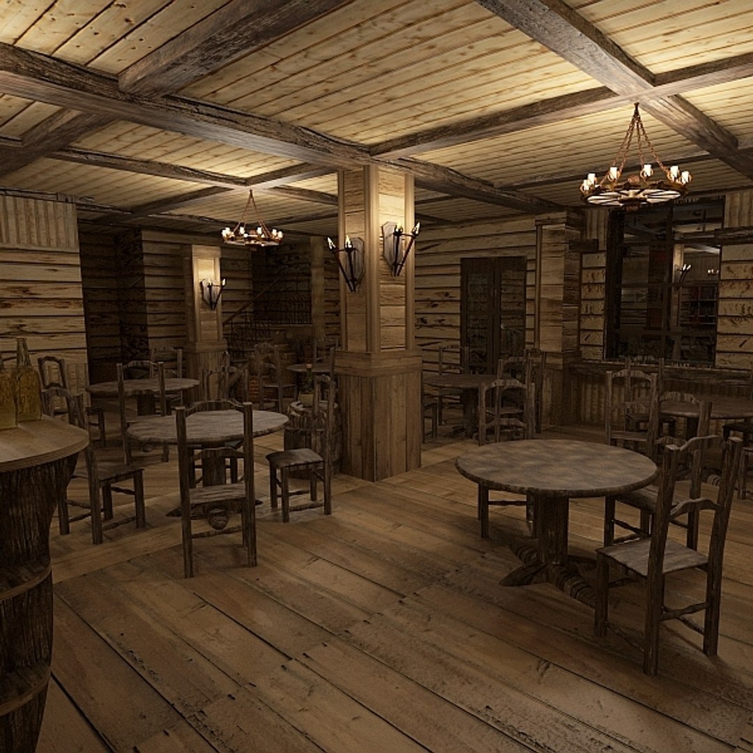 3d Interior Pub Model
