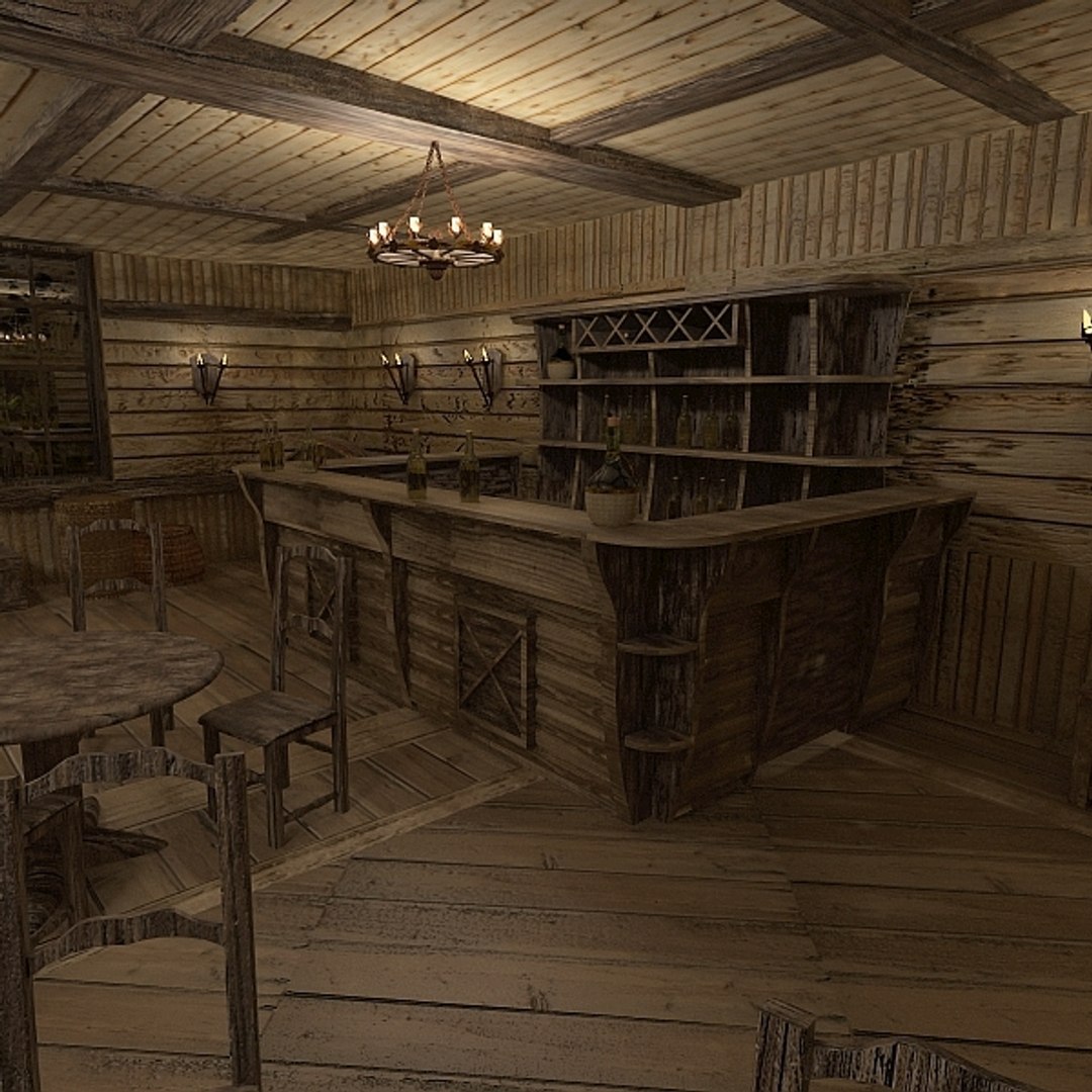 3d Interior Pub Model