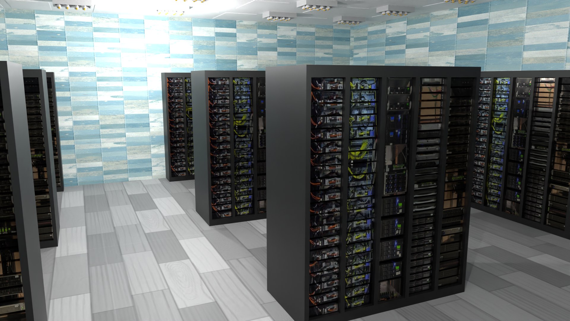 3D Data Communication Server Room - TurboSquid 2179892