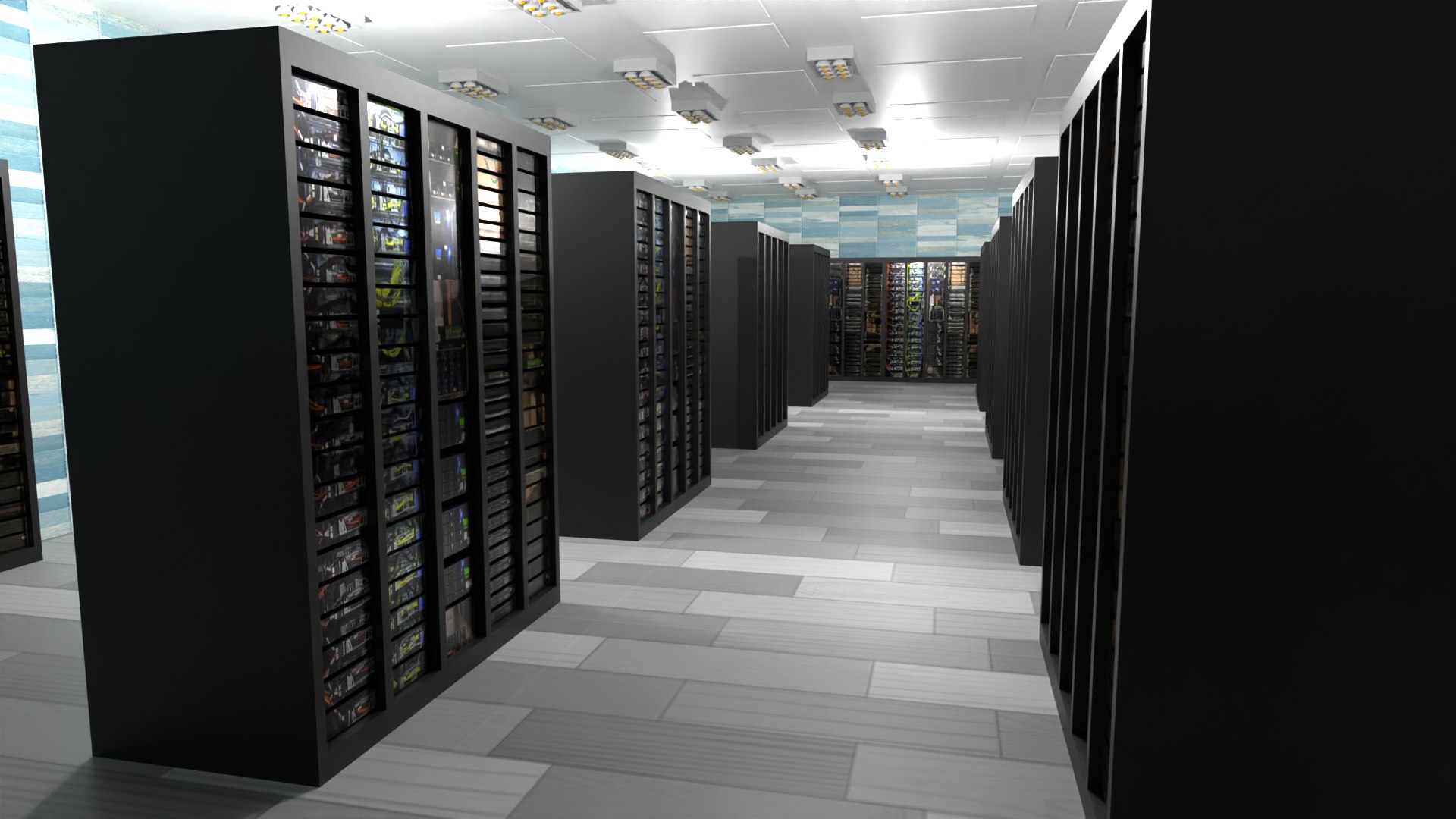 3D Data Communication Server Room - TurboSquid 2179892