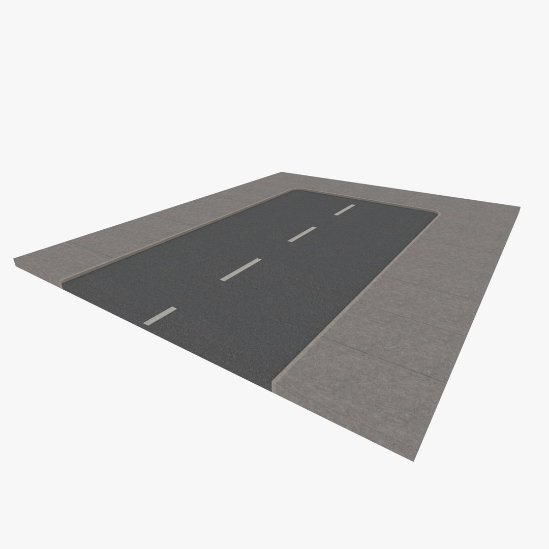 3d Modular Set Road Tiles
