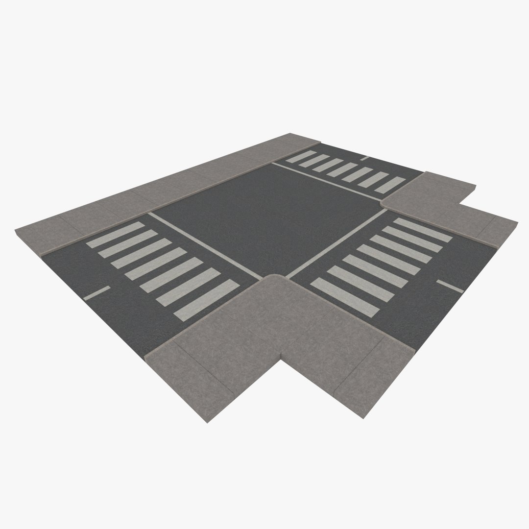 3d Modular Set Road Tiles