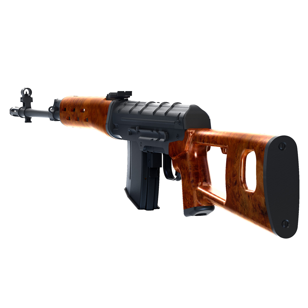 dragunov svd sniper rifle 3d model