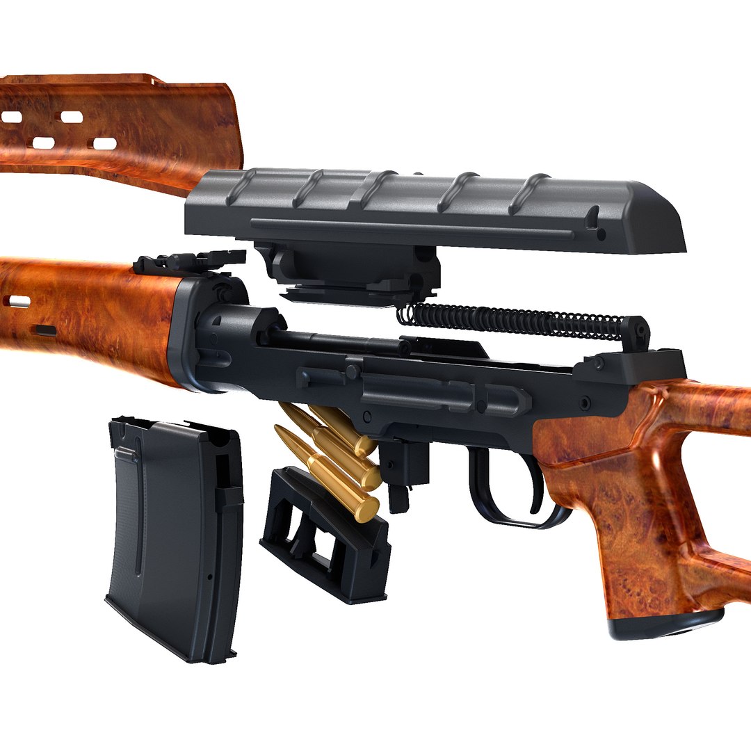 Dragunov Svd Sniper Rifle 3d Model