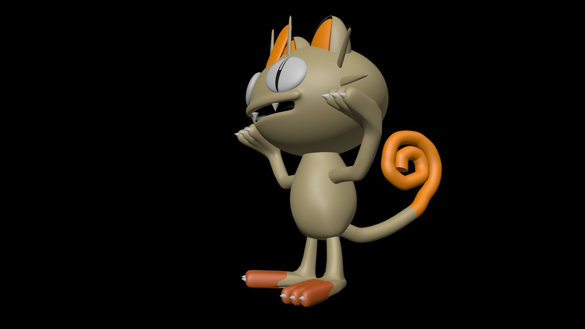 Meowth Pokemon Modelo 3d 3D - TurboSquid 2410672