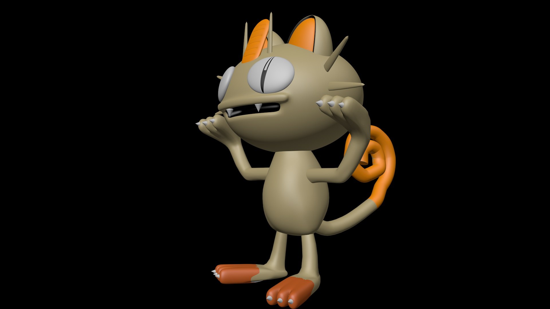 Meowth Pokemon Modelo 3d 3D - TurboSquid 2410672