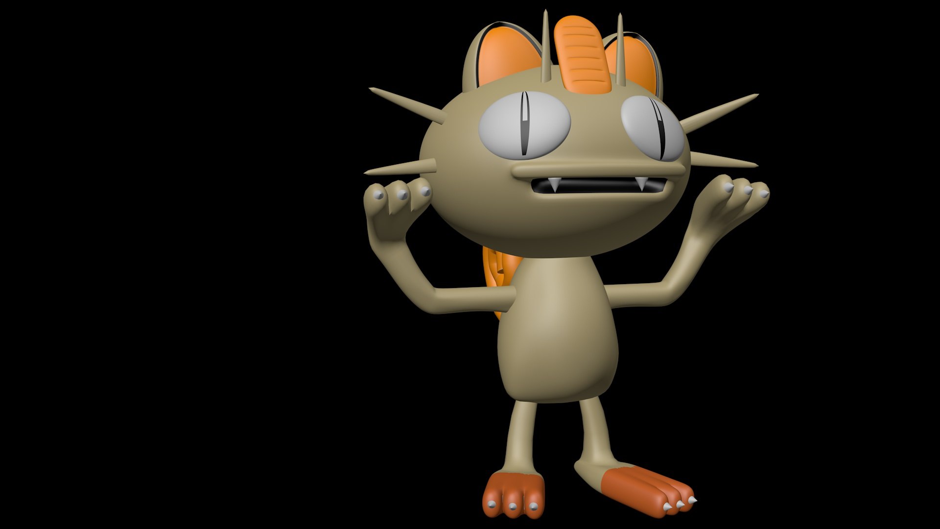 Meowth Pokemon Modelo 3d 3D - TurboSquid 2410672