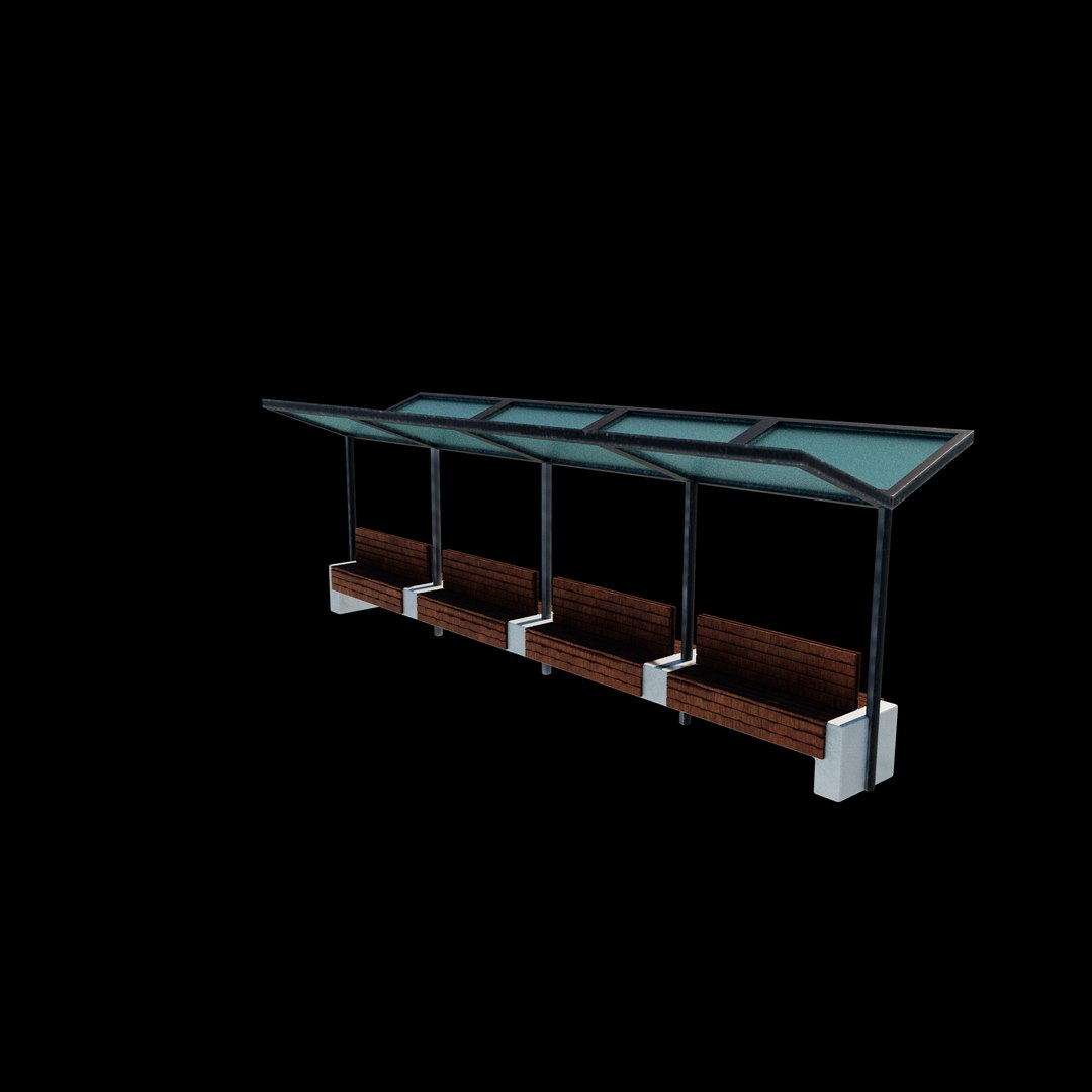 Bus Stop Bus Shelter 3D Model 3D - TurboSquid 2430039