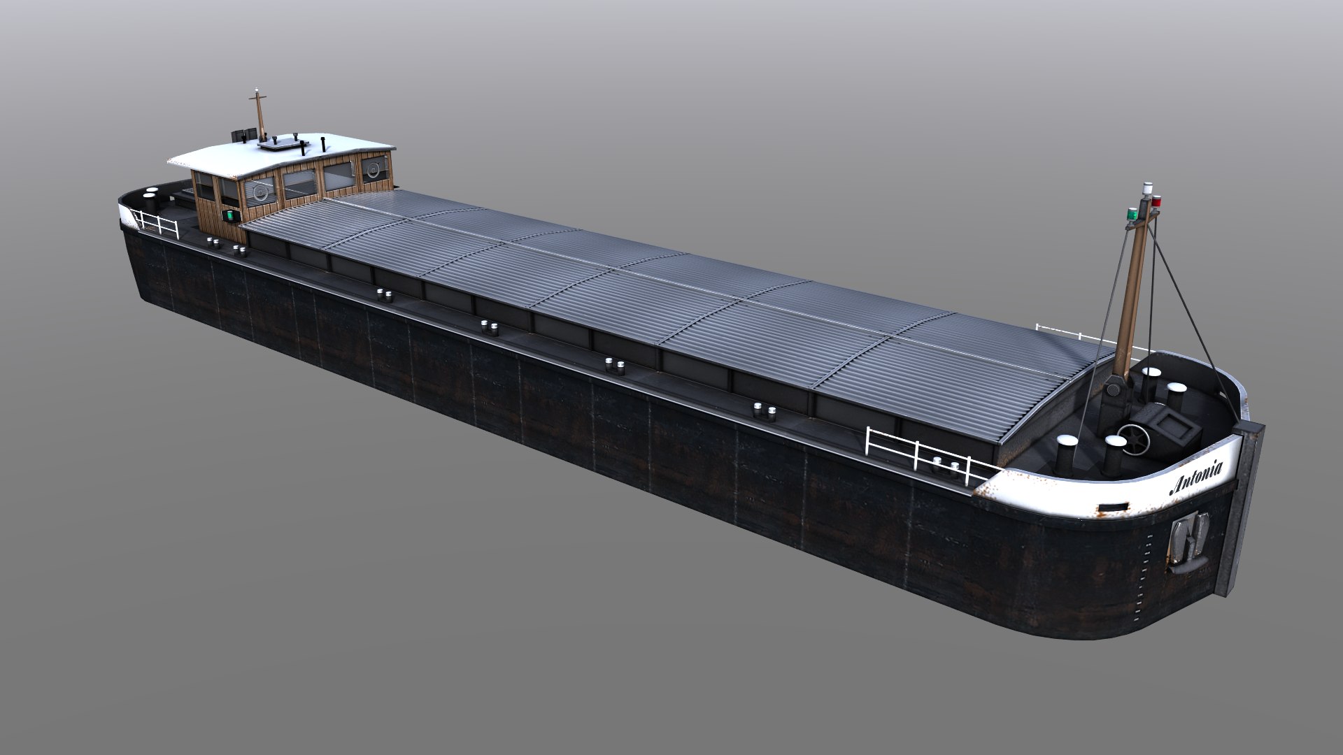 3ds Barge Ship