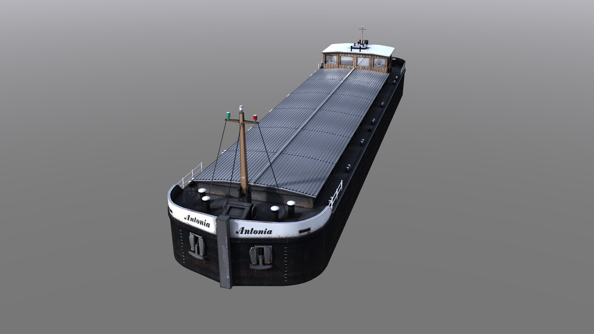3ds Barge Ship