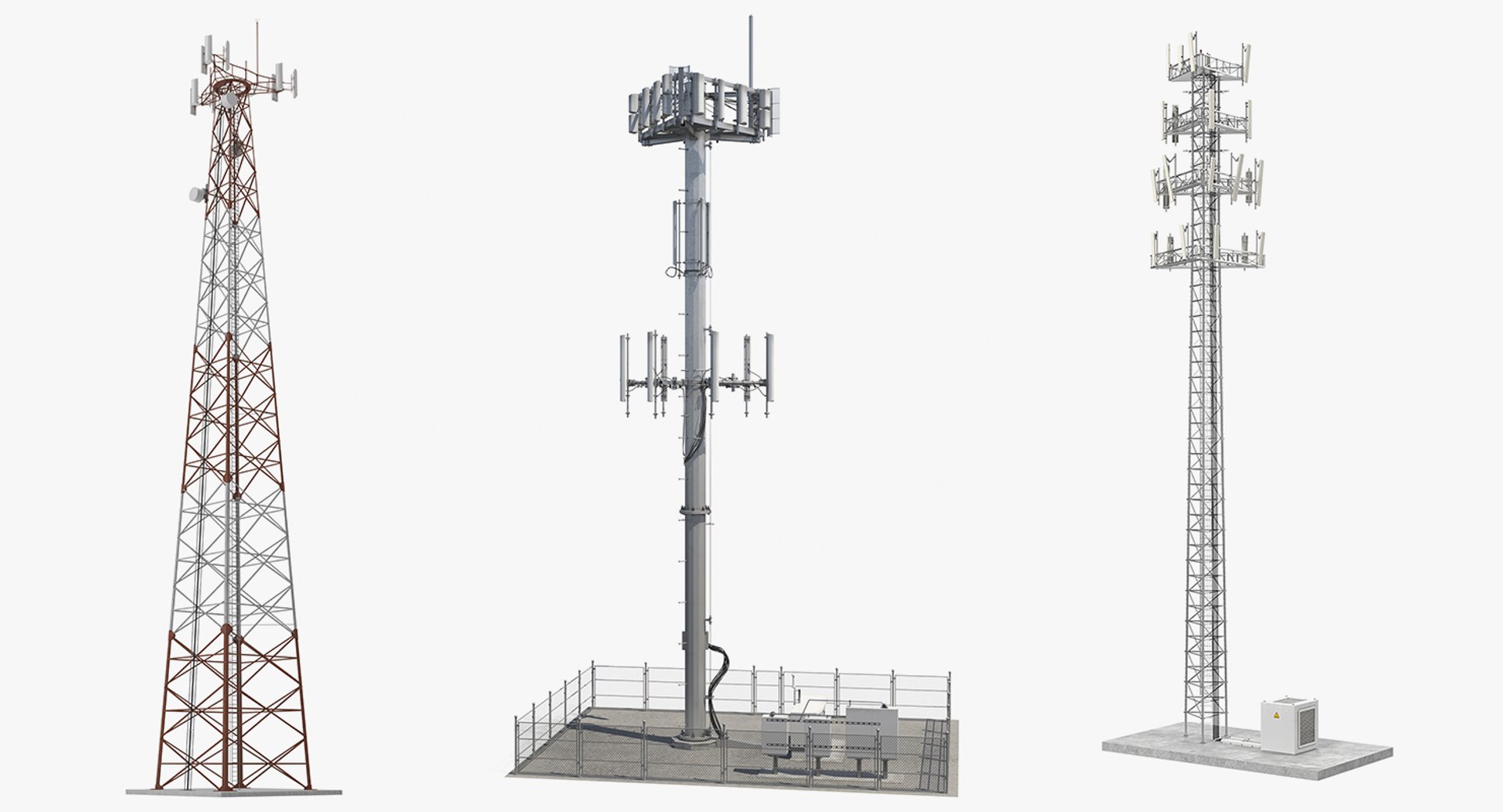 Cellular Towers Cell 3D Model - TurboSquid 1392203