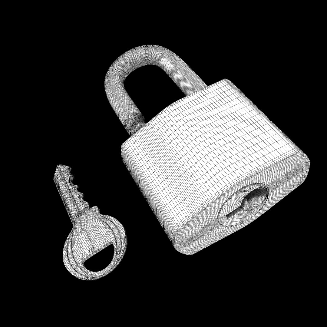 ma brass padlock rigged lock key