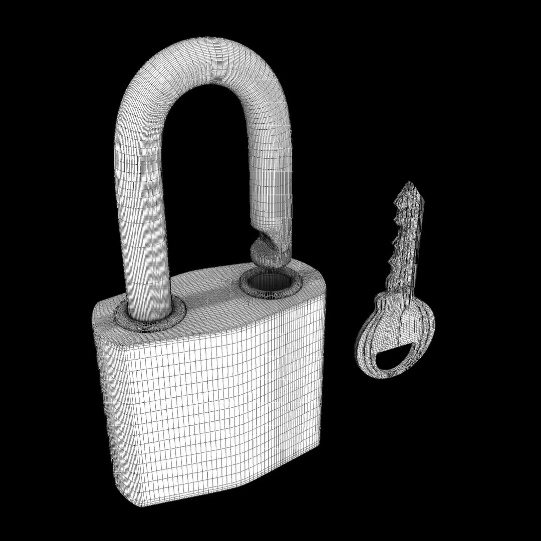 ma brass padlock rigged lock key