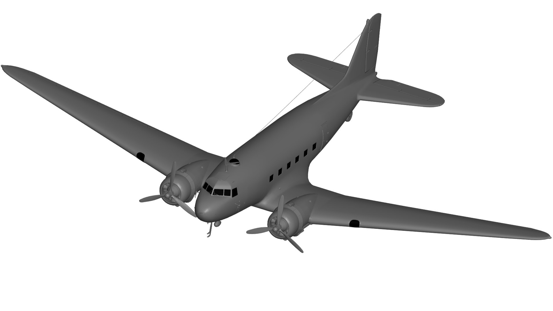 Douglas C-47 Skytrain 3D - TurboSquid 1988588