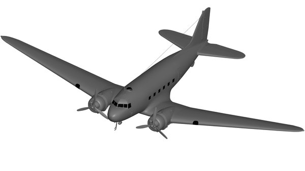 modelo 3d Tren aéreo Douglas C-47 - TurboSquid 1988588
