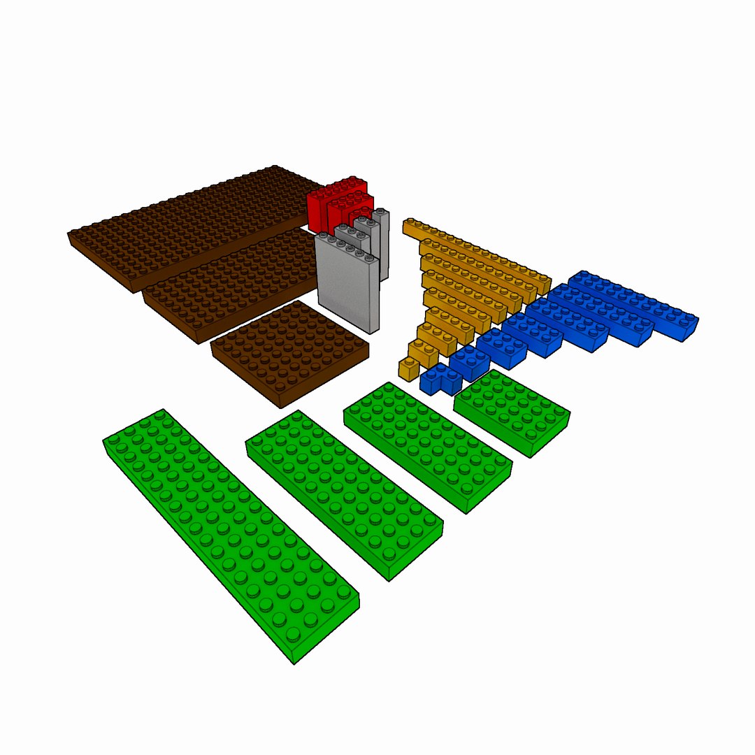 maya piece lego brick 1x16