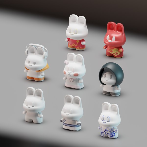 modelo 3d 3D Cute Rabbit Model - TurboSquid 2112409