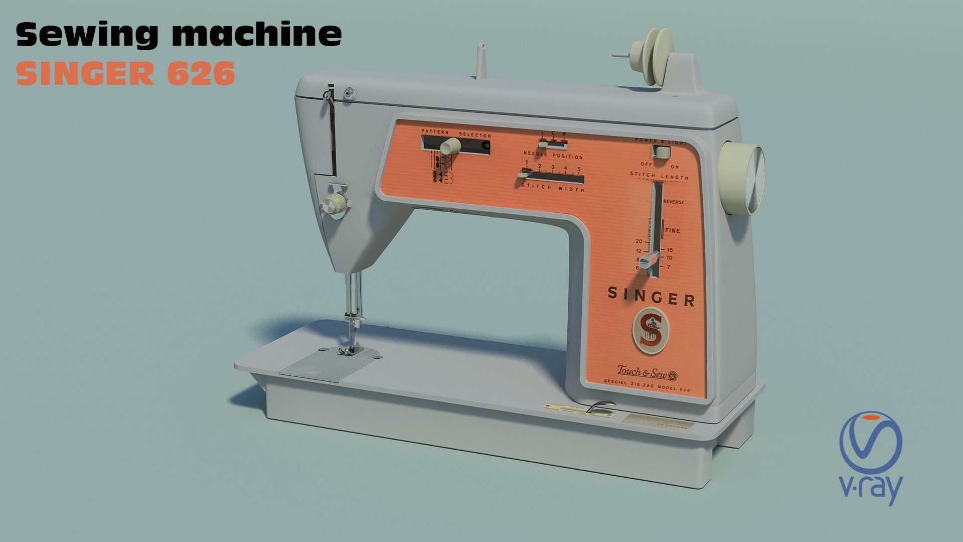 Singer 626 sewing machine 3D - TurboSquid 1720389