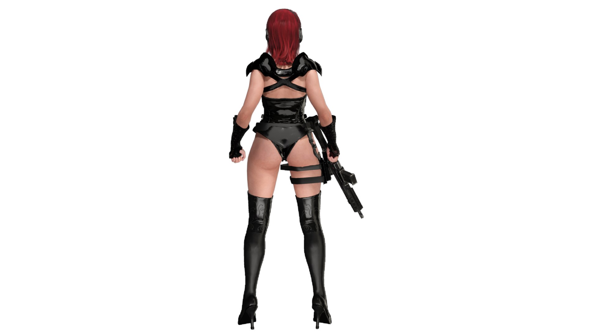 Aaa 3d Realistic Character Sexy Sniper Human Rig Game Ready 3d