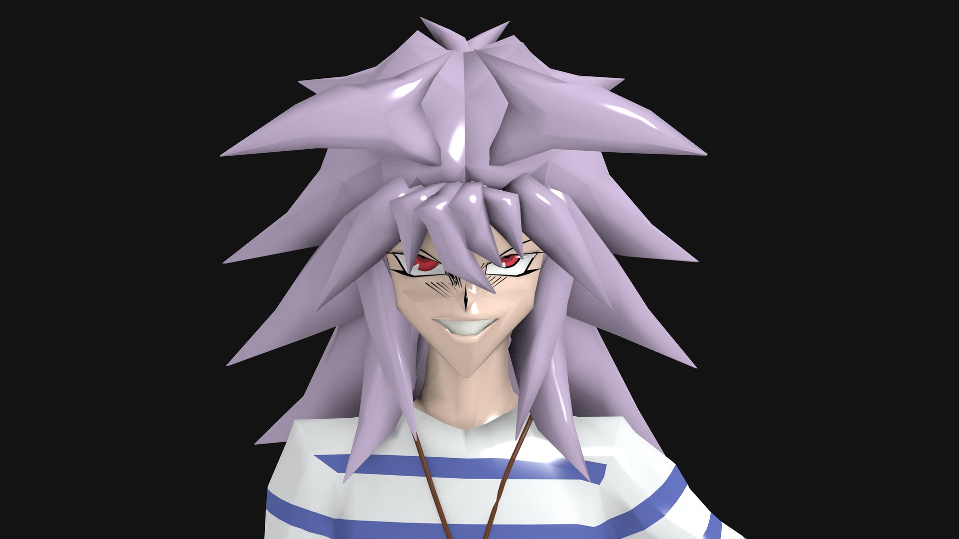3D Yami Bakura Yugioh Anime Lowpoly Model - TurboSquid 1952948