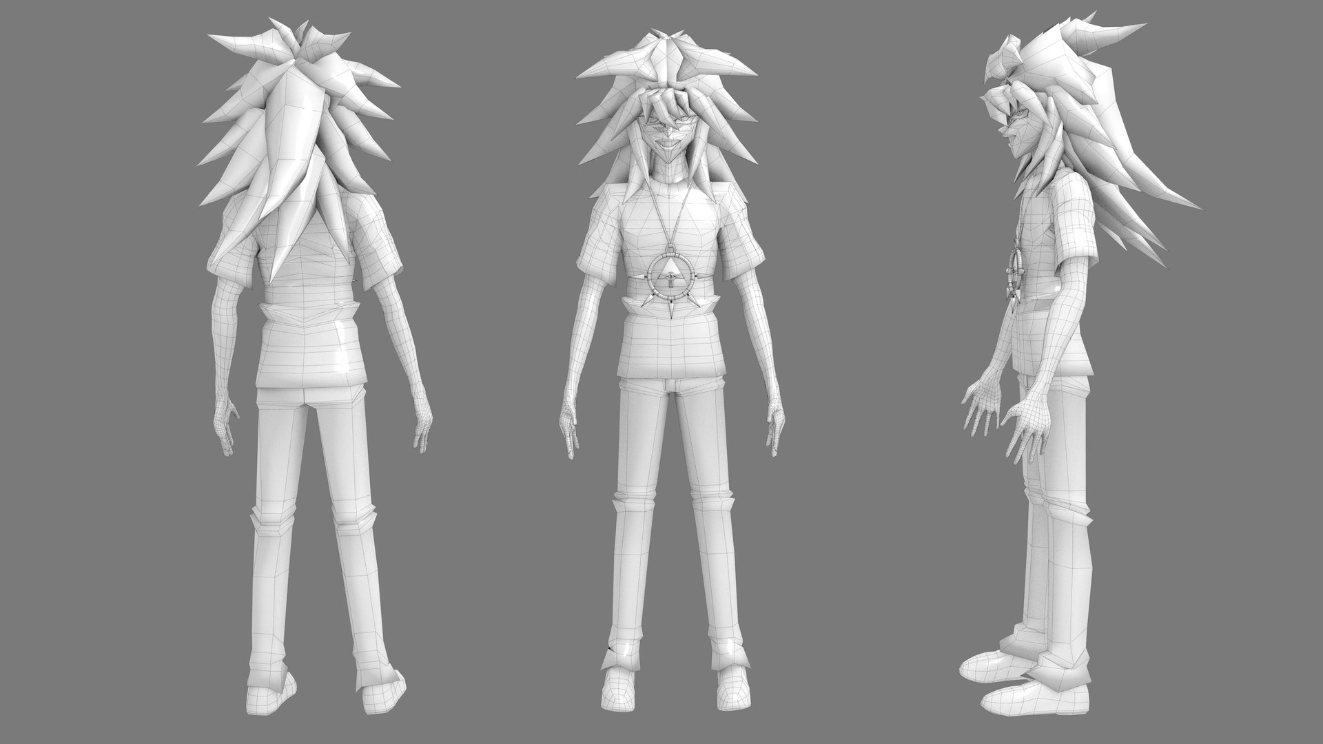 3D Yami Bakura Yugioh Anime Lowpoly Model - TurboSquid 1952948