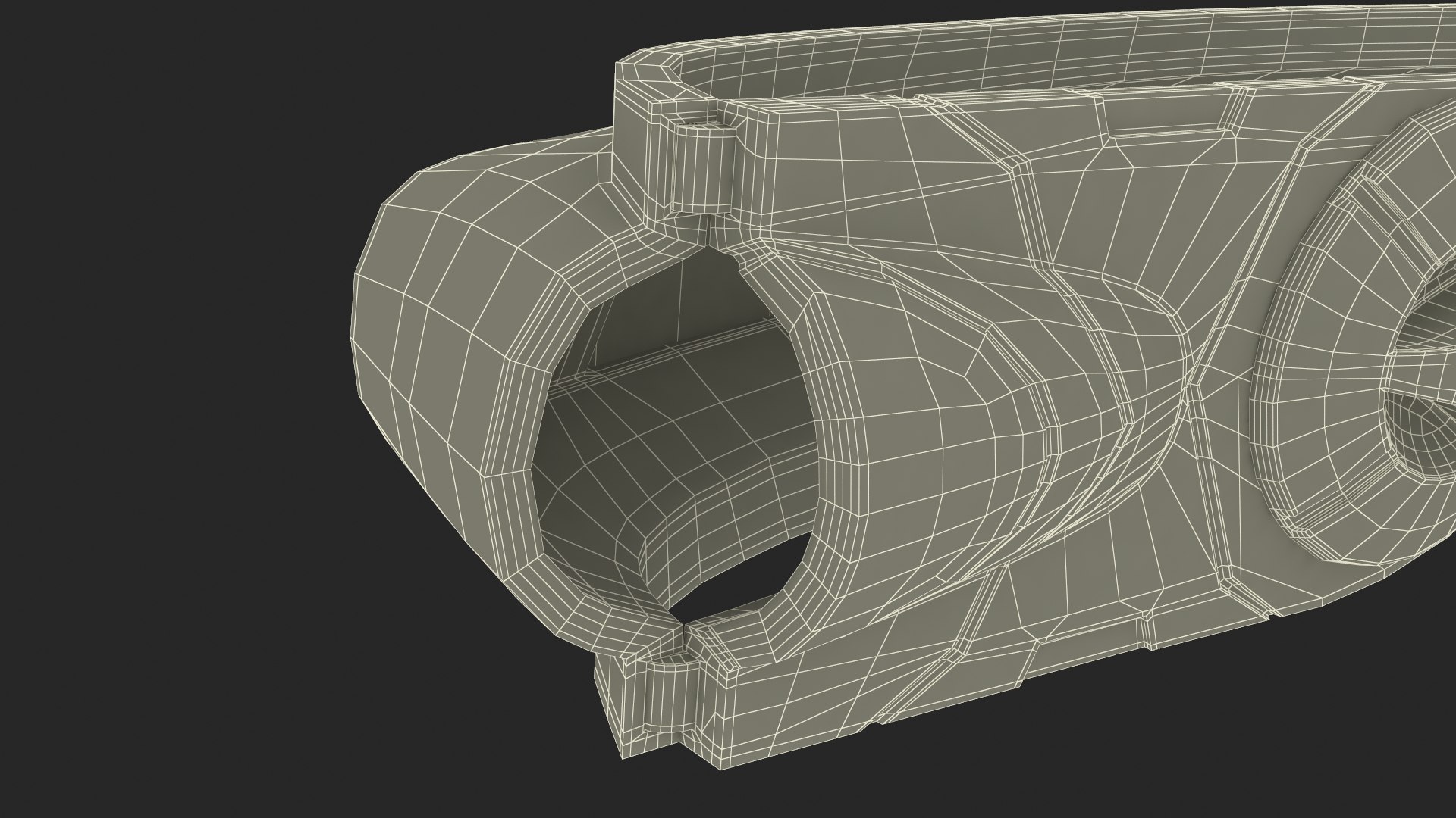 3D Model Futuristic Mono Lens Sunglasses Black - TurboSquid 2239817