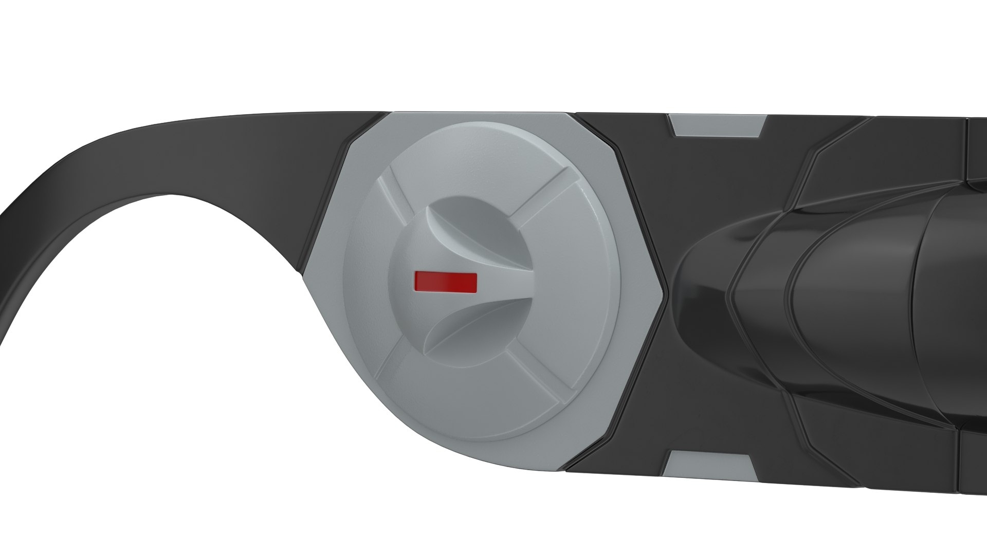 3D Model Futuristic Mono Lens Sunglasses Black - TurboSquid 2239817