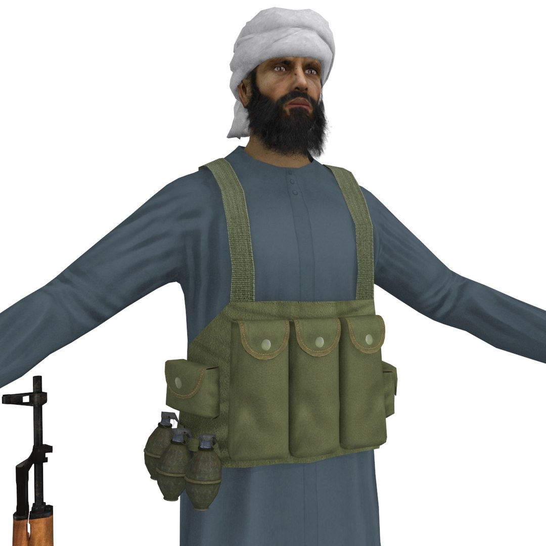 Mujahideen Rigged 3d Model