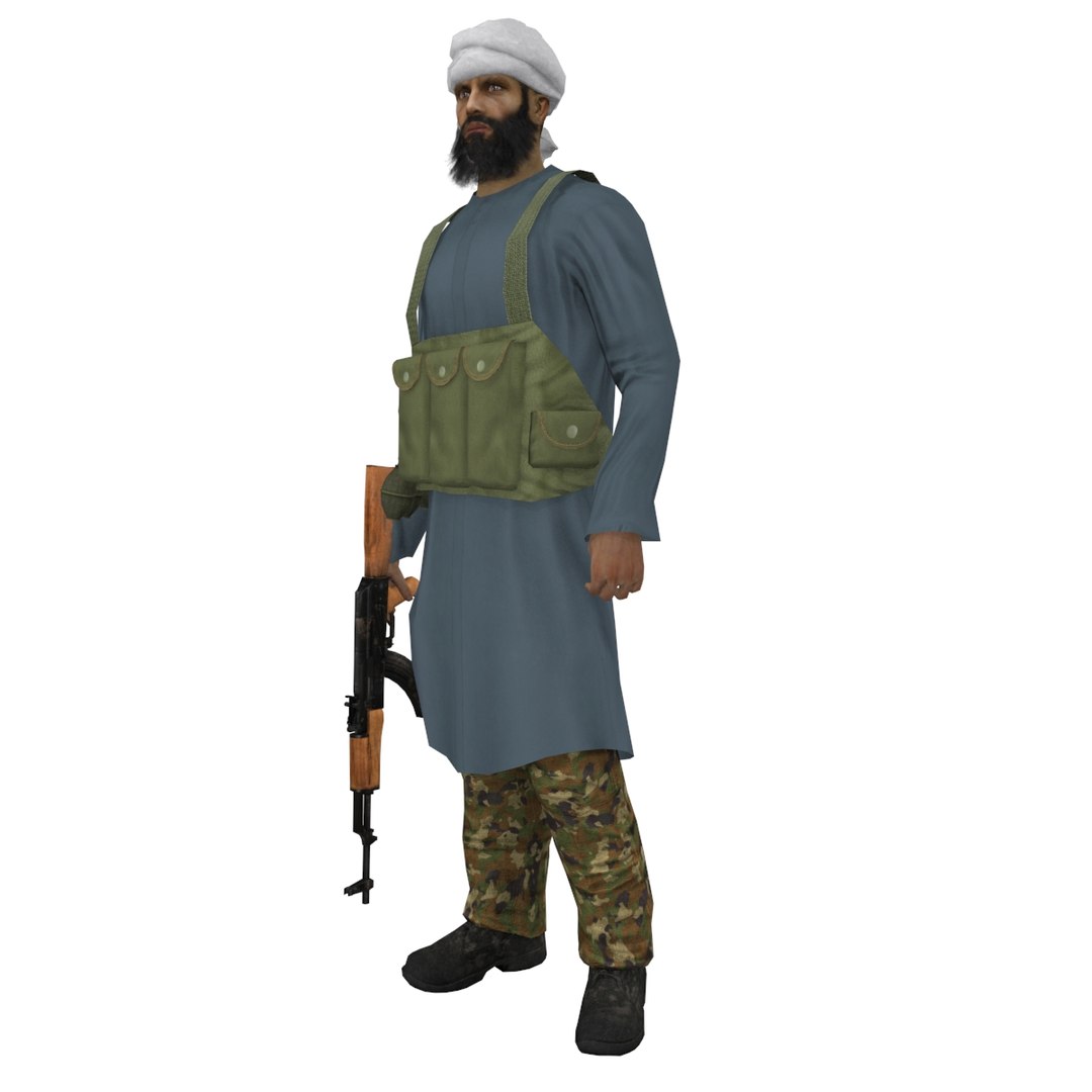 Mujahideen Rigged 3d Model