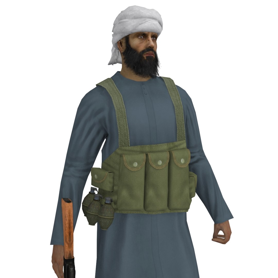 Mujahideen Rigged 3d Model