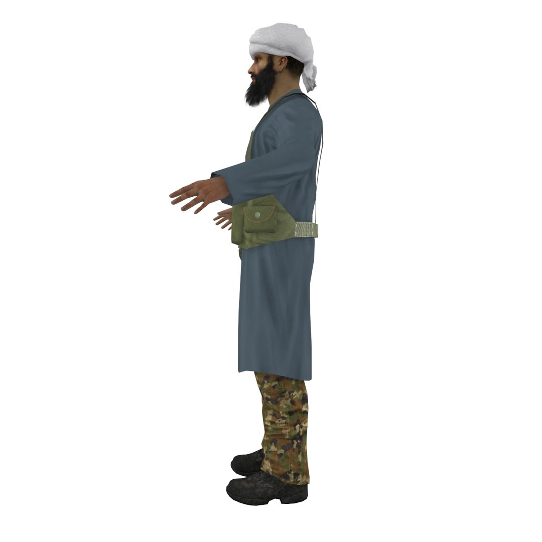 Mujahideen Rigged 3d Model