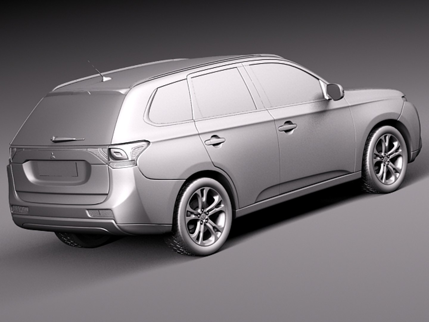 Mitsubishi Outlander 2013 Suv 3d Model