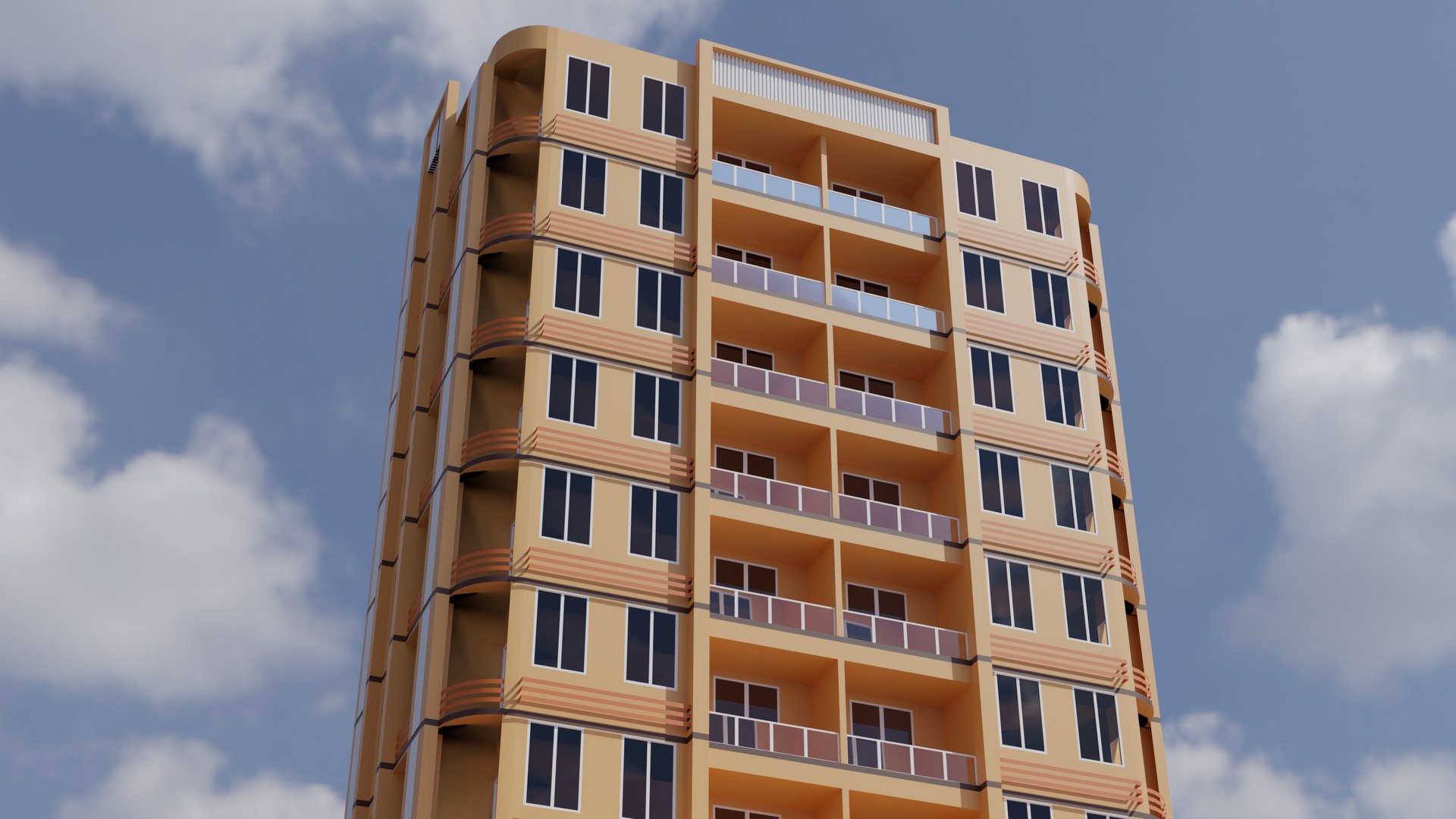 3D Residential Building Model - TurboSquid 2117105