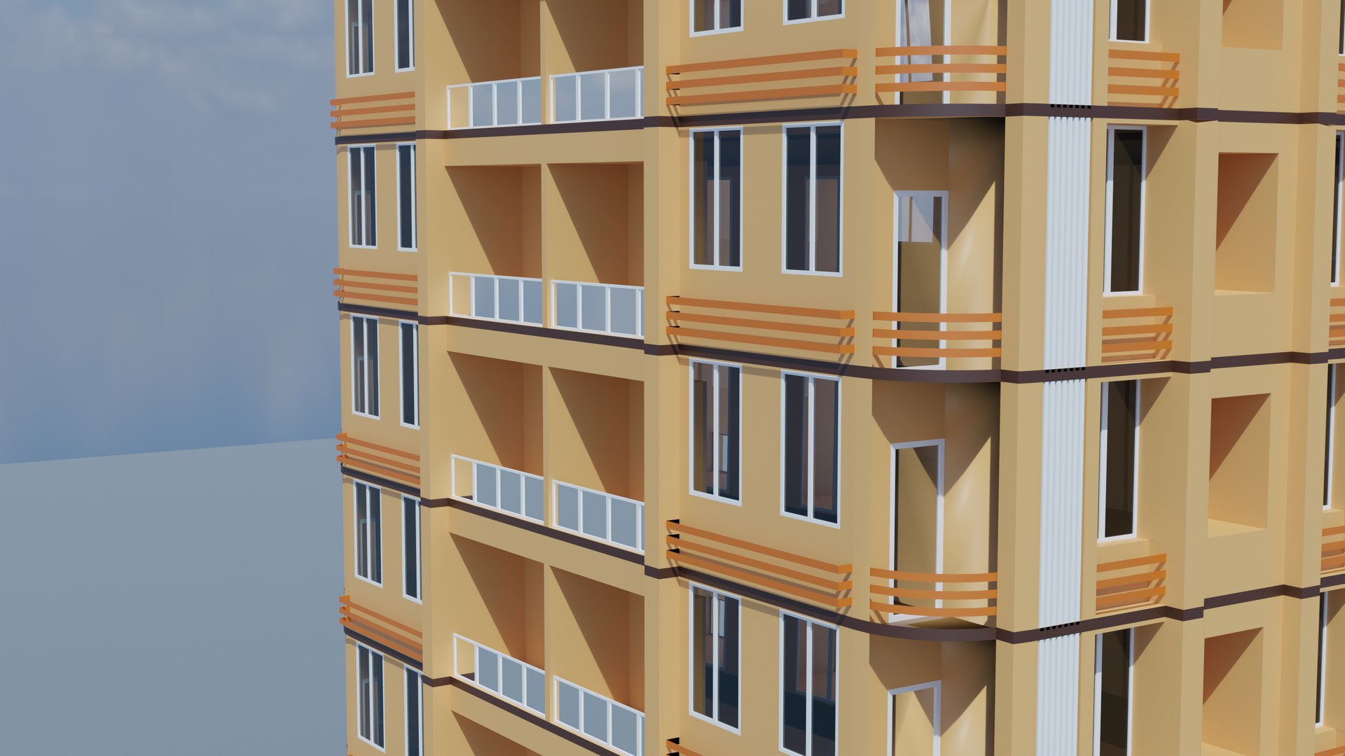 3D Residential Building Model - TurboSquid 2117105