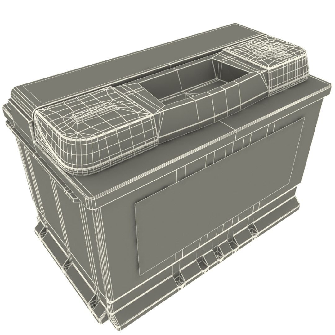 3d Model Of Car Battery