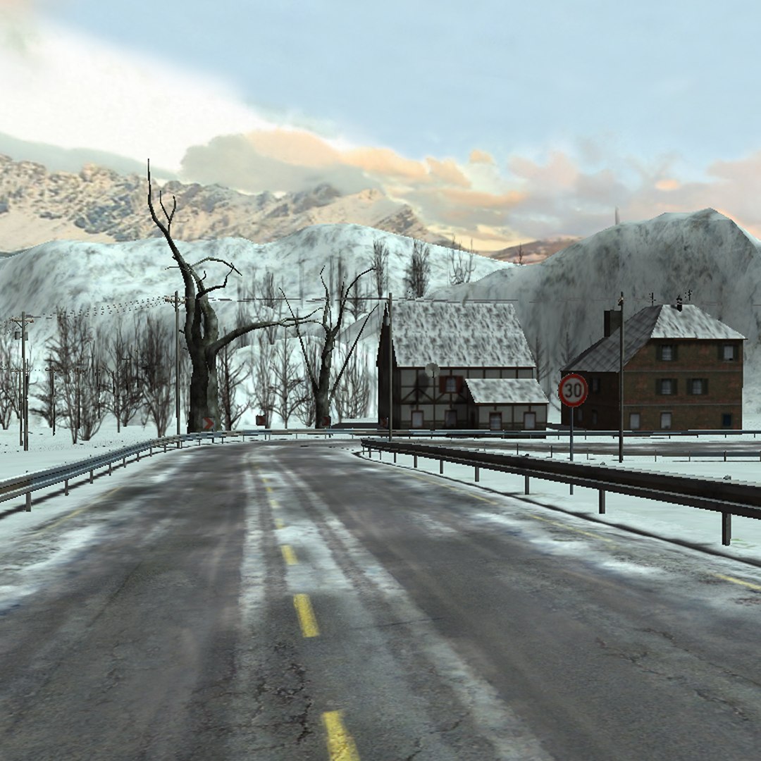 Winter Landscape 3D Model - TurboSquid 1626587
