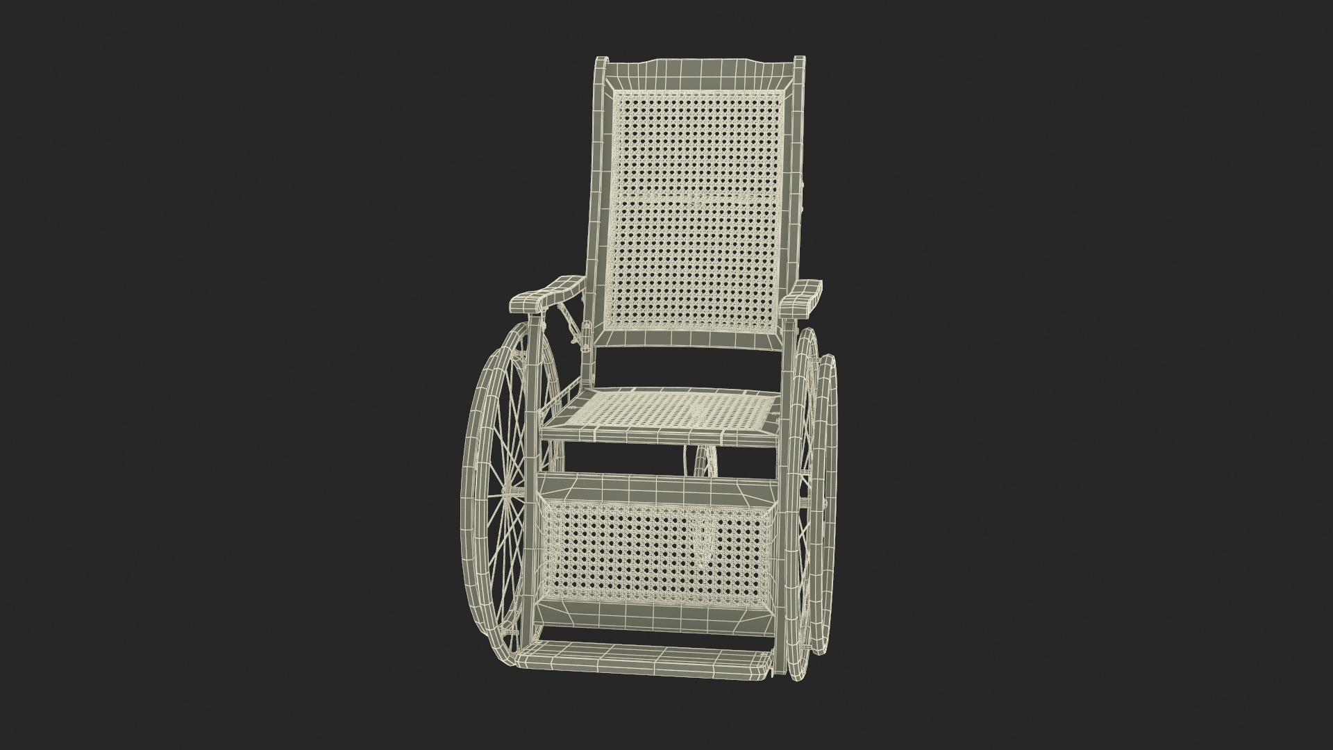 3D Model Vintage Wheelchair Rigged - TurboSquid 2292277