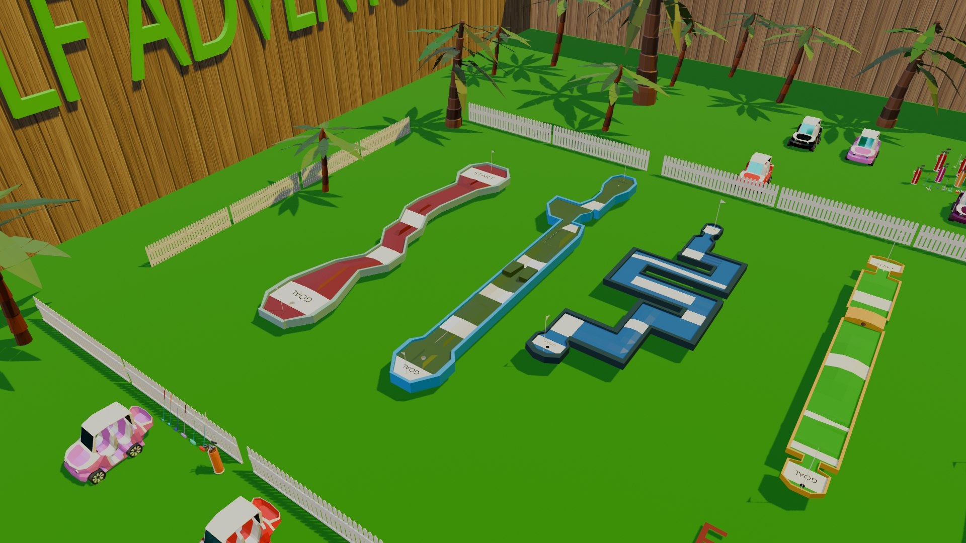 3D Model Mini Golf Courses Collection Low-Poly - TurboSquid 2375506