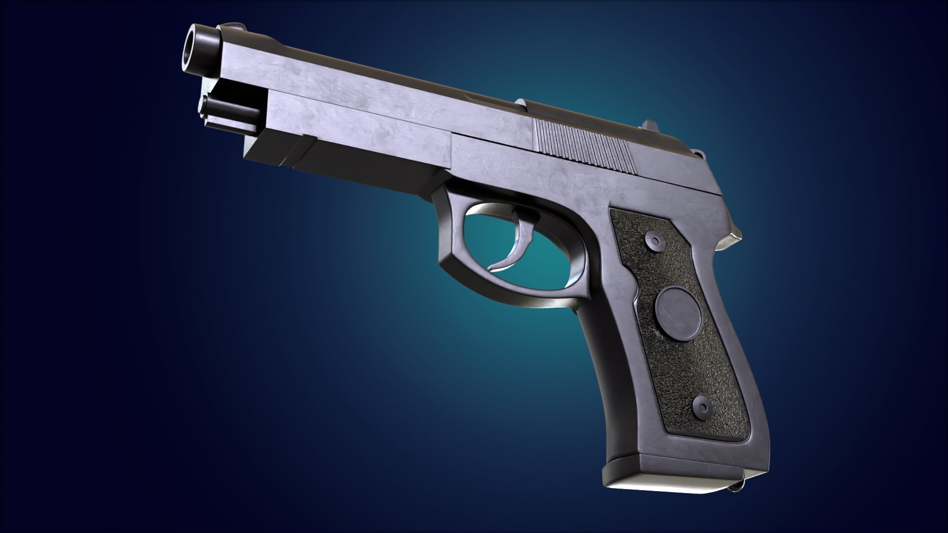 Realistic Beretta M9 Pistol 3D Model - TurboSquid 1597402