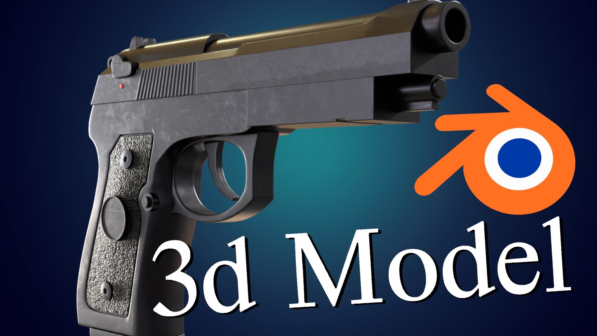 Realistic Beretta M9 Pistol 3D Model - TurboSquid 1597402