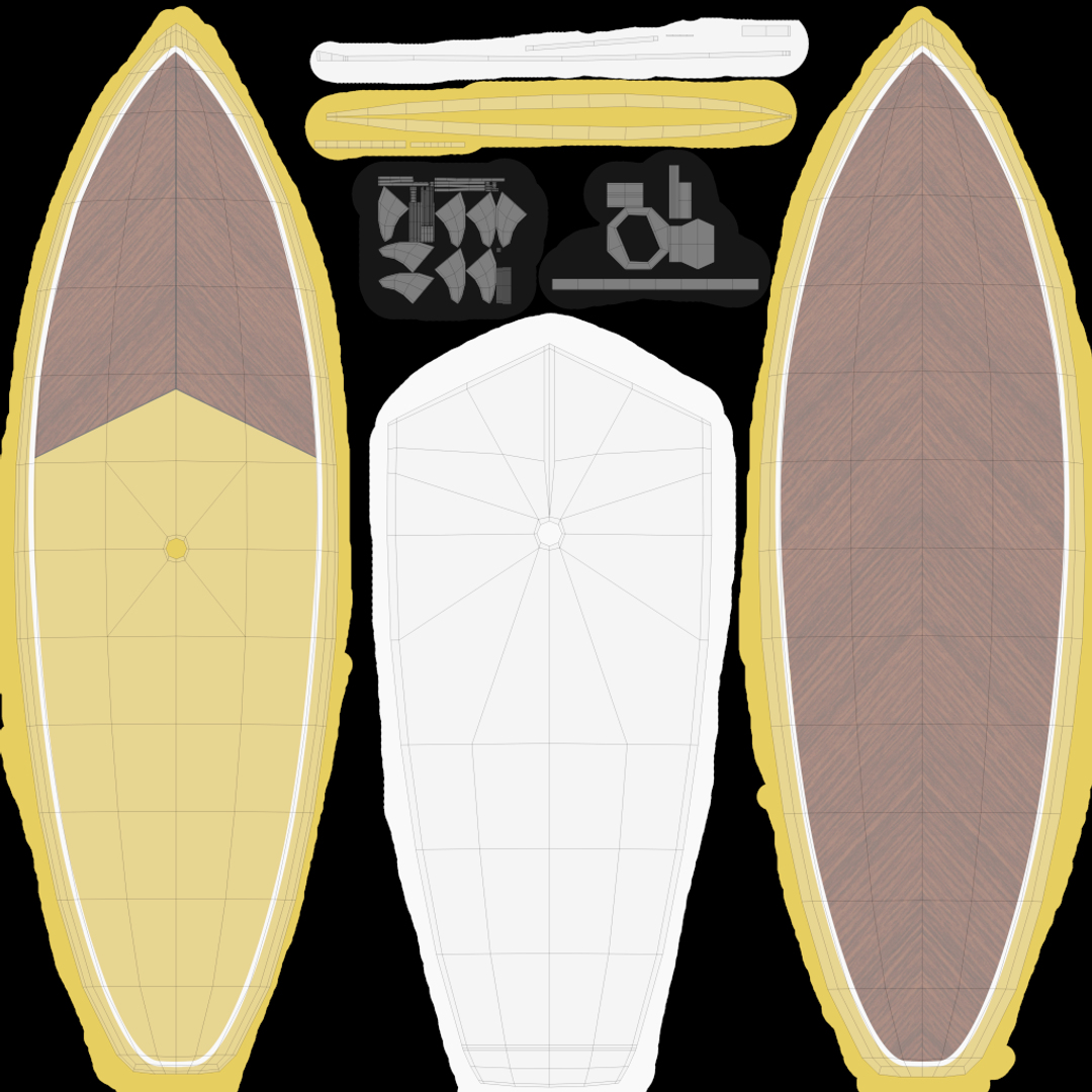 3D Surf Board - TurboSquid 1783822