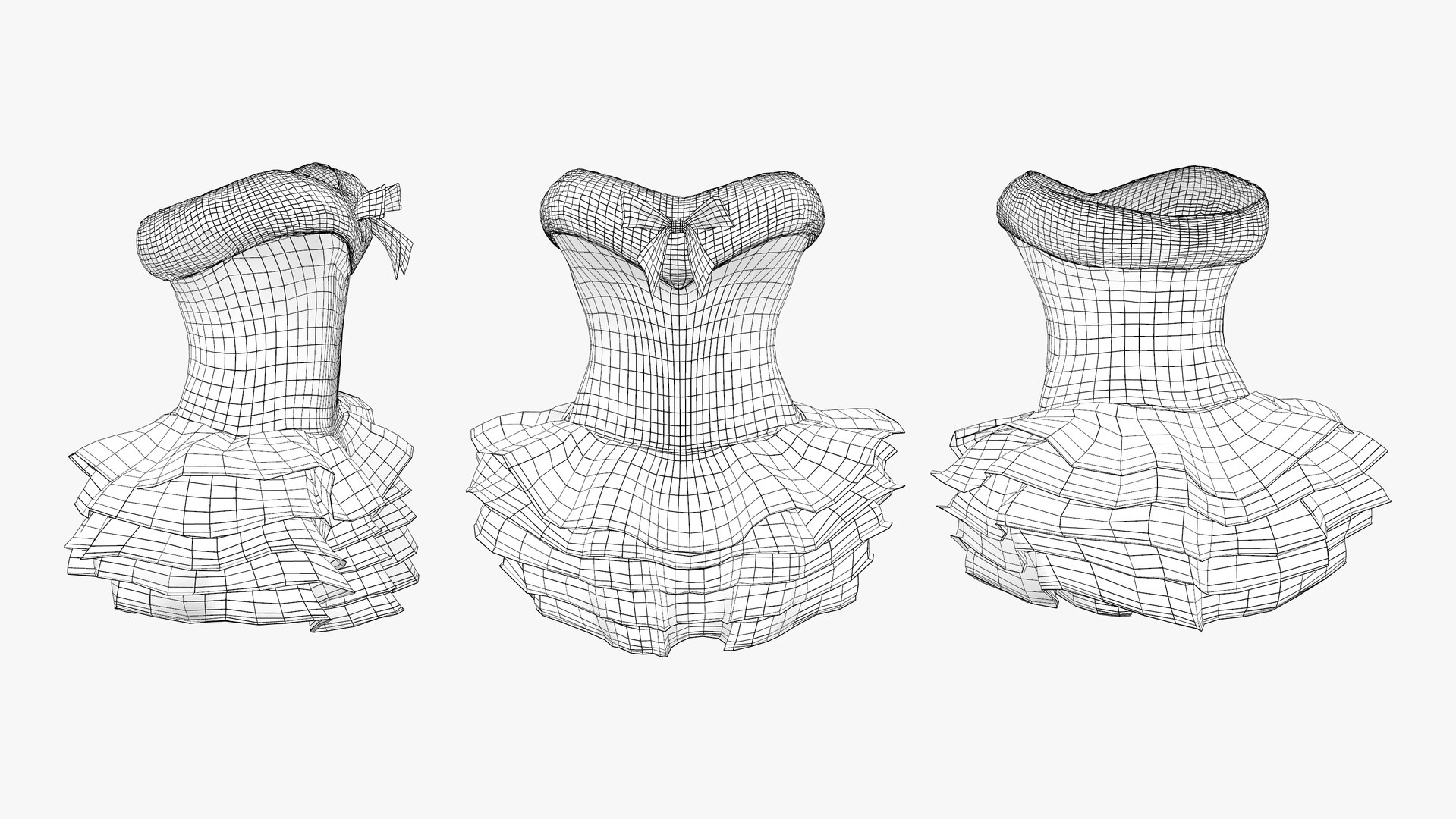 Tutu Skirt Xmas Dress 3D model - TurboSquid 1825514