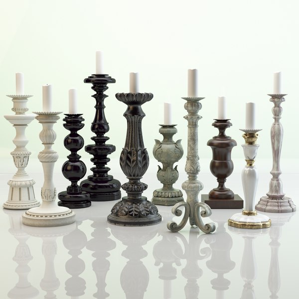 candlesticks candle 3d model