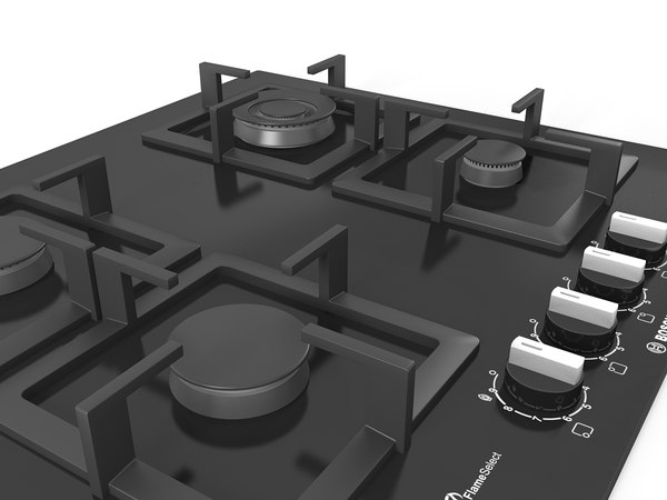 3D kitchen cooktop model - TurboSquid 1296278